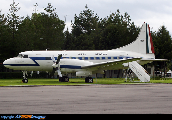 Convair CV-580 Mexico - Air Force 3907 - AirTeamImages.com