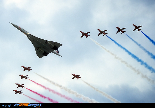 Concorde & Red Arrows British Airways G-BOAD - AirTeamImages.com