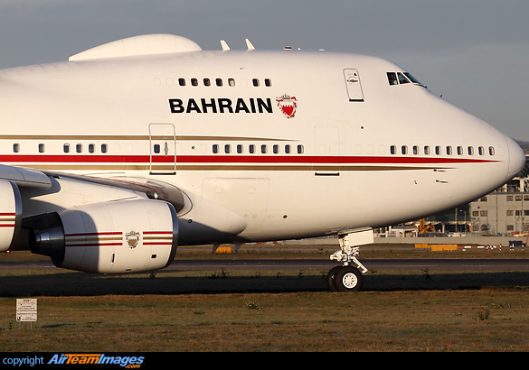 Boeing 747SP-Z5 Bahrain Royal Flight A9C-HAK - AirTeamImages.com