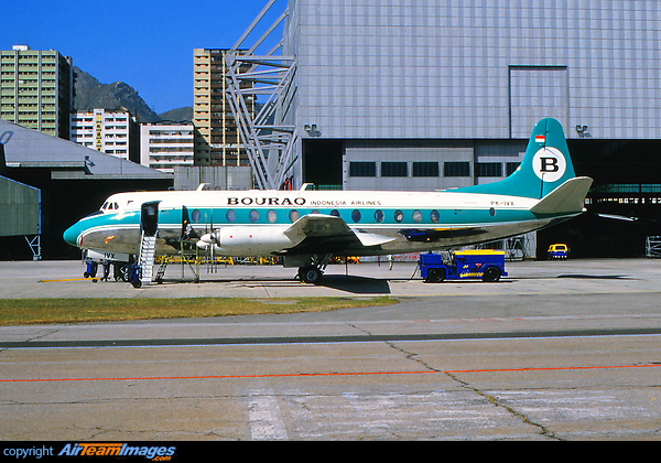 Vickers 843 Viscount Bouraq Indonesian Airlines PK-IVX - AirTeamImages.com
