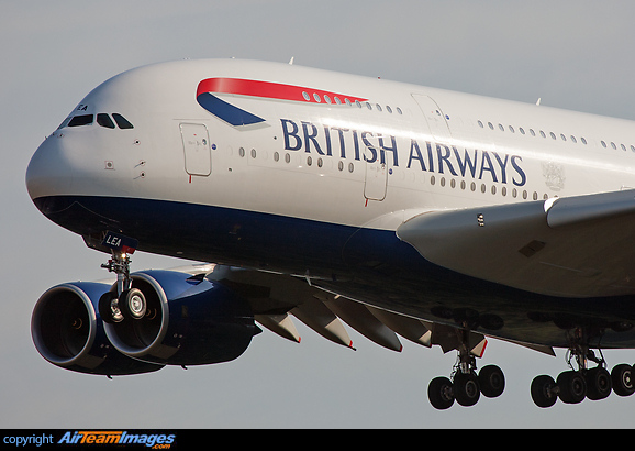 Airbus A380-841 British Airways G-XLEA - AirTeamImages.com