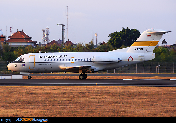 Fokker F-28-1000 Fellowship Indonesia - Air Force A-2801 ...