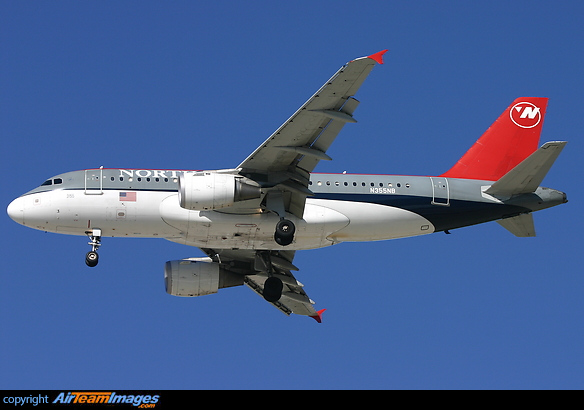 Airbus A319-114 Northwest Airlines N355NB - AirTeamImages.com