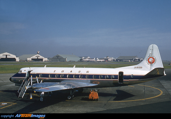Vickers 828 Viscount ANA - All Nippon Airways JA8201 - AirTeamImages.com