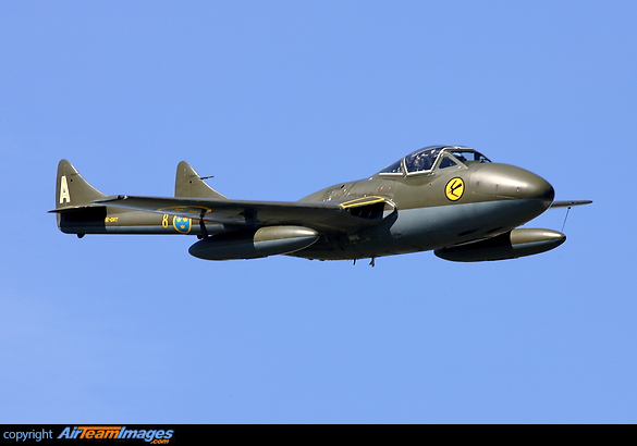 de Havilland - DH115 Vampire Sweden - Swedish Air Force SE-DXT ...