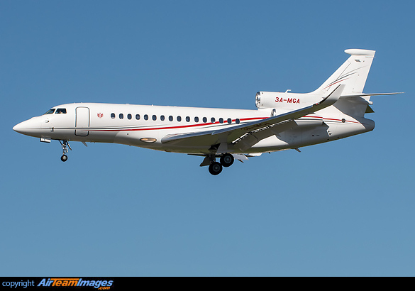 Dassault Falcon 7X Monaco - Government 3A-MGA - AirTeamImages.com