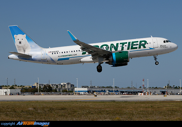 Airbus A321-251N Frontier Airlines N353FR - AirTeamImages.com