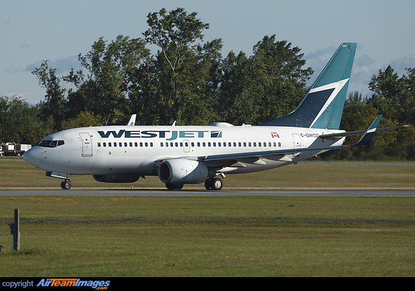 Boeing 737-7CT WestJet C-GWSO - AirTeamImages.com