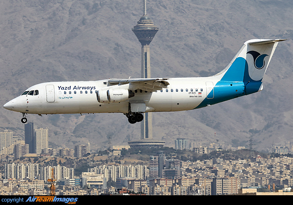 British Aerospace 146-300 Yazd Airways EP-DZC - AirTeamImages.com