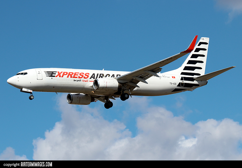 Boeing 737-8Q8(SF) Express Air Cargo TS-ICD - AirTeamImages.com