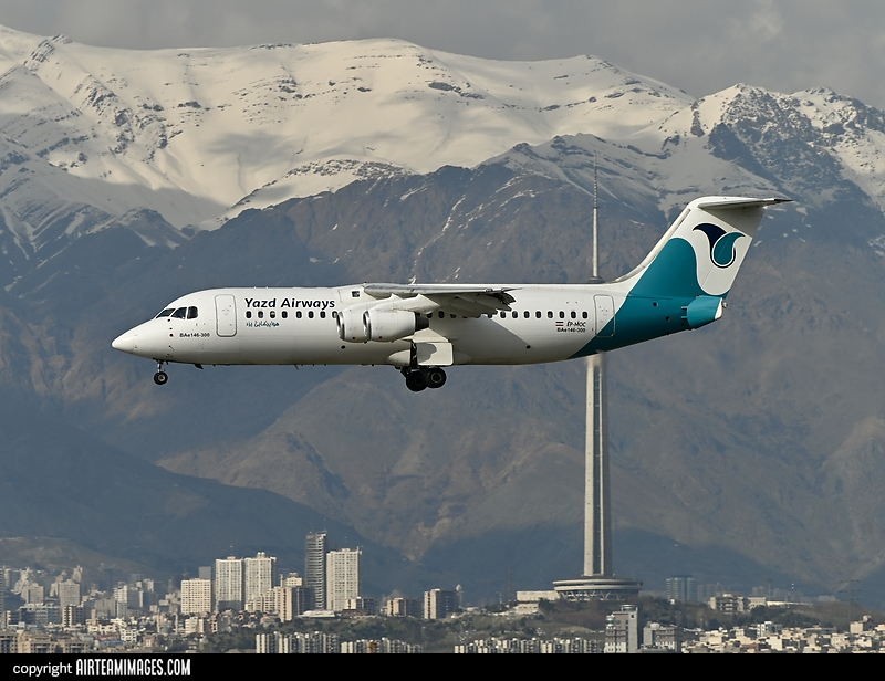 British Aerospace 146-300 Yazd Airways EP-MOC - AirTeamImages.com