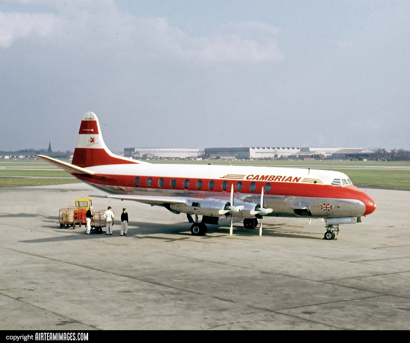 Vickers 701 Viscount Cambrian Airways G-AMOH - AirTeamImages.com