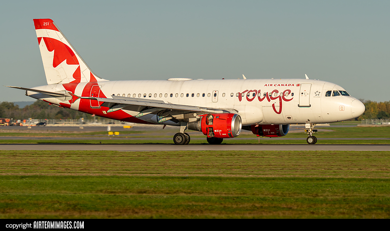 Airbus A319-114 Air Canada rouge C-FYNS - AirTeamImages.com