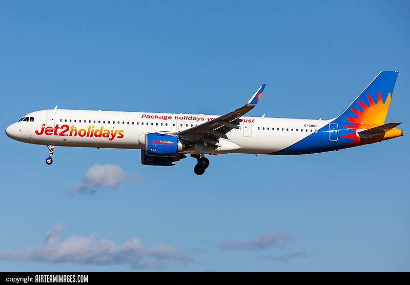 Airbus A321-251NX Jet2 G-SUNF - AirTeamImages.com