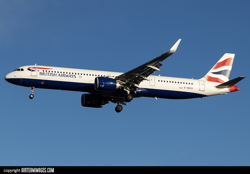 Airbus A321-251NX British Airways G-NEOY - AirTeamImages.com