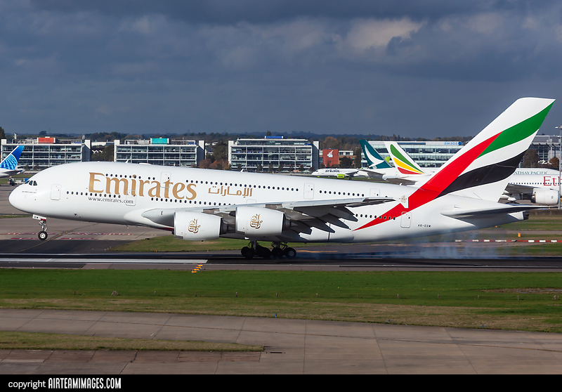 Airbus A380-861 Emirates A6-EDW - AirTeamImages.com