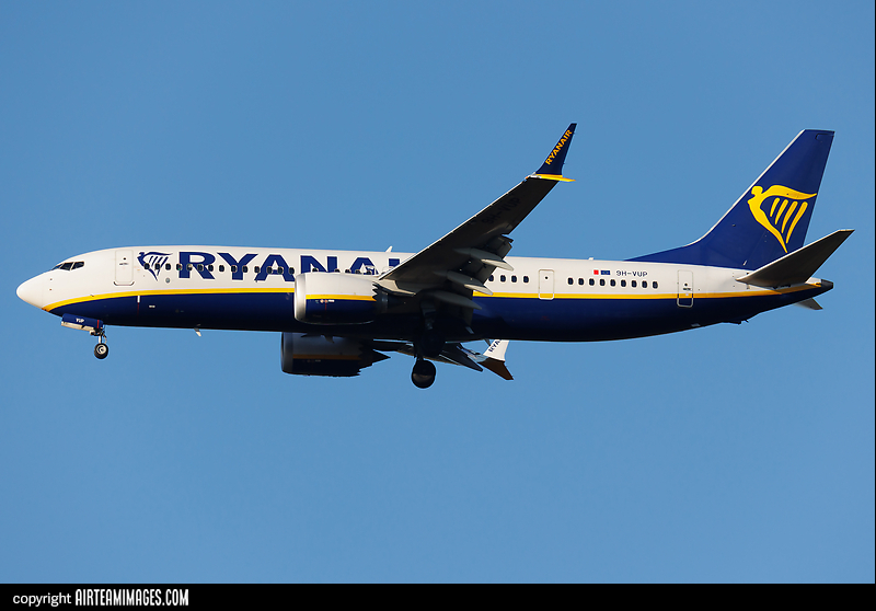 Boeing 737-8-200 MAX Ryanair (Malta Air) 9H-VUP - AirTeamImages.com