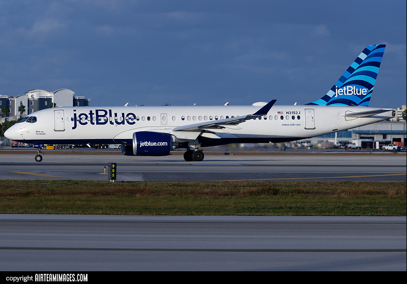 Airbus A220-300 JetBlue Airways N3152J - AirTeamImages.com