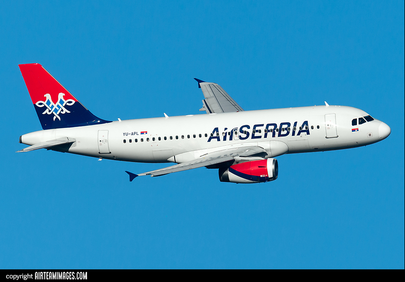 Airbus A319-132 Air Serbia YU-APL - AirTeamImages.com