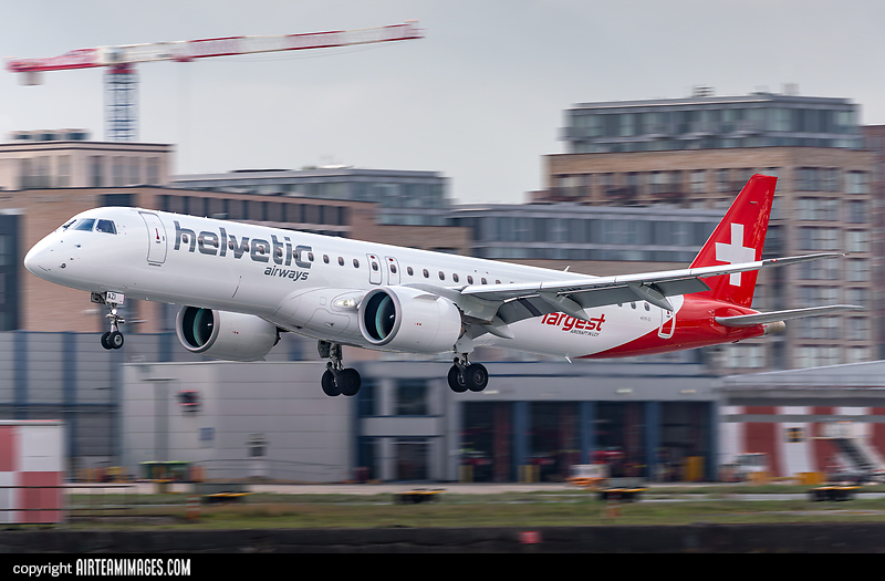 Embraer ERJ-195-E-2 Helvetic Airways HB-AZI - AirTeamImages.com