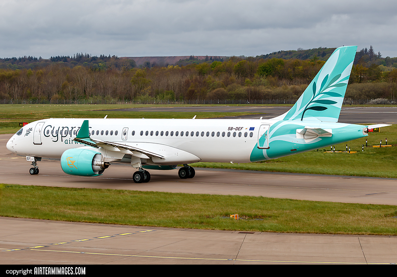 Airbus A220-300 Cyprus Airways 5B-DEF - AirTeamImages.com
