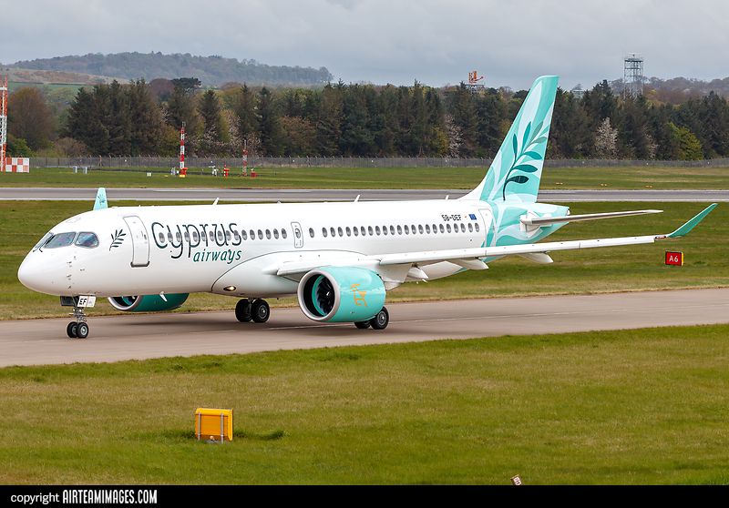 Airbus A220-300 Cyprus Airways 5B-DEF - AirTeamImages.com