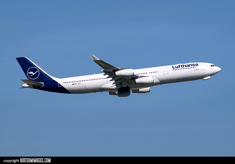 Airbus A340-313X Lufthansa D-AIGU - AirTeamImages.com