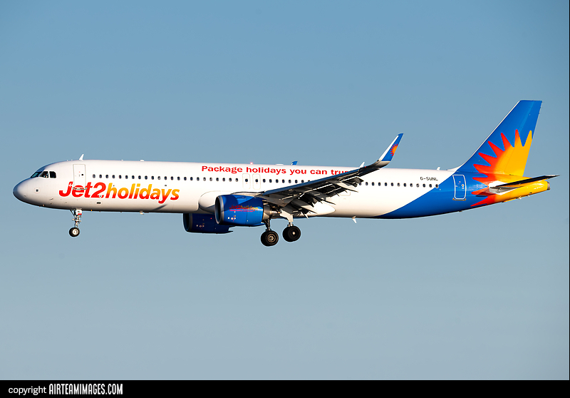 Airbus A321-251NX Jet2 G-SUNL - AirTeamImages.com