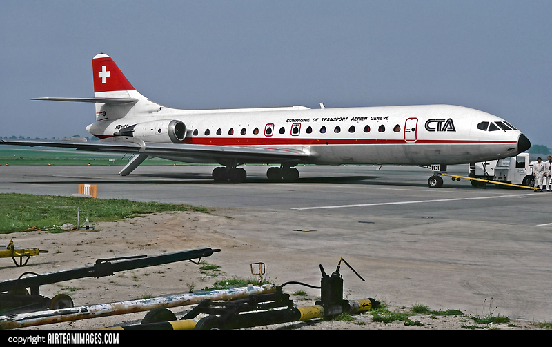 Sud Aviation Caravelle 10B1R CTA - Compagnie de Transport Aerien HB-ICI ...